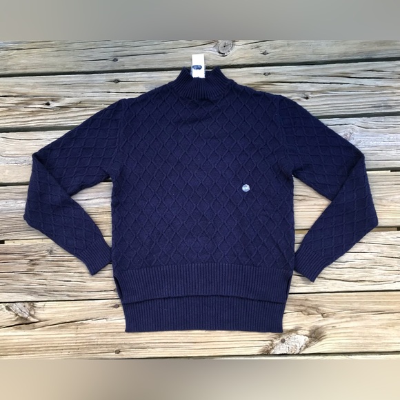 Basic Editions | Sweaters | New Basic Editions Navy Blue Cable Knit ...